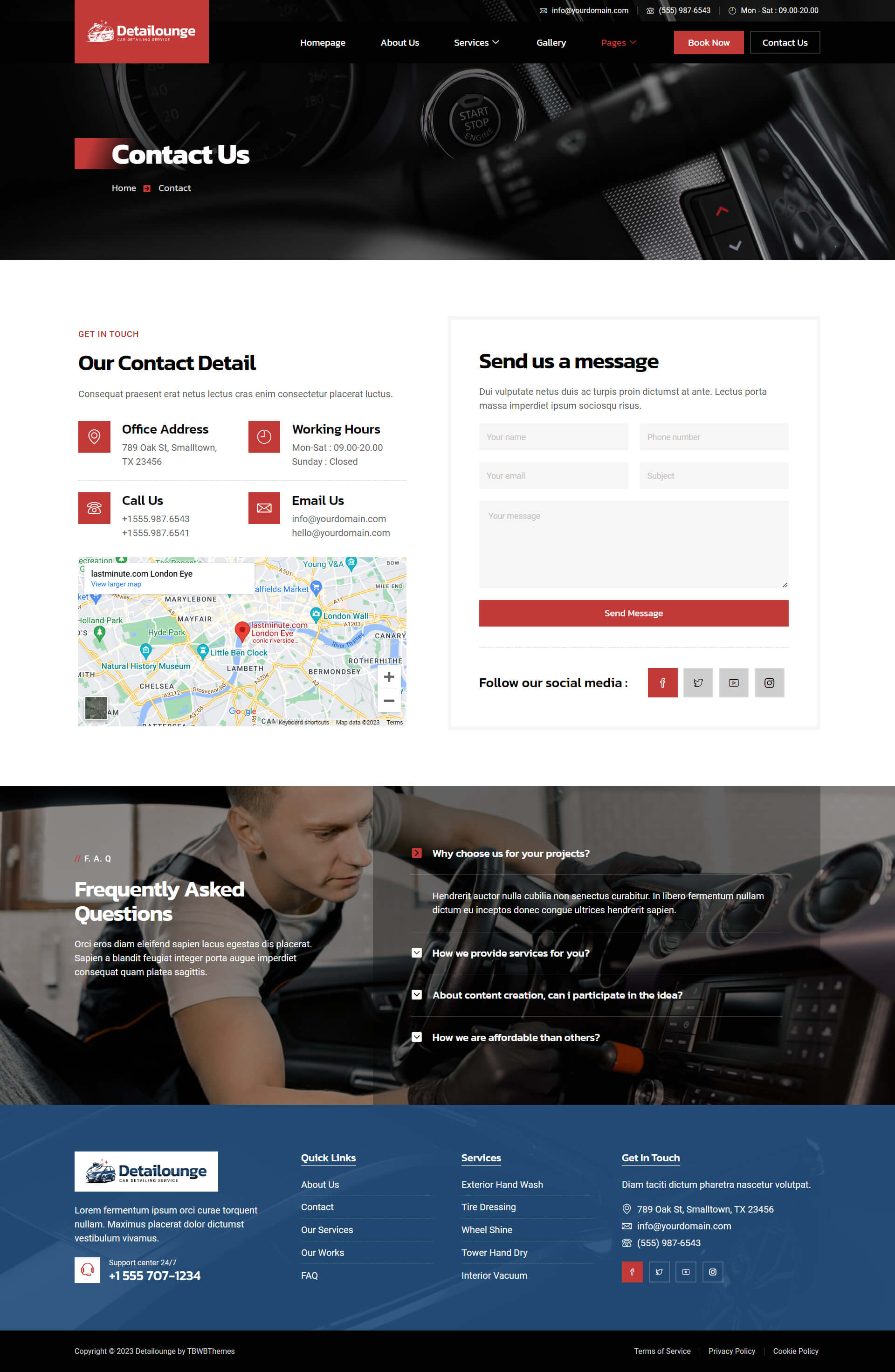 Detailounge - Car Detailing & Repair Service Elementor Template Kit by ...