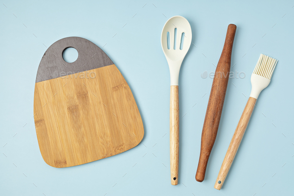 Pastel color kitchen utensils top view. Stock Photo by OksaLy | PhotoDune