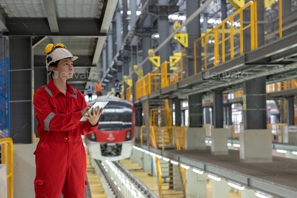 Project Engineer train Inspect the train's diesel engine, railway track ...