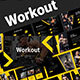 Workout - Gym & Fitness PowerPoint Template, Presentation Templates