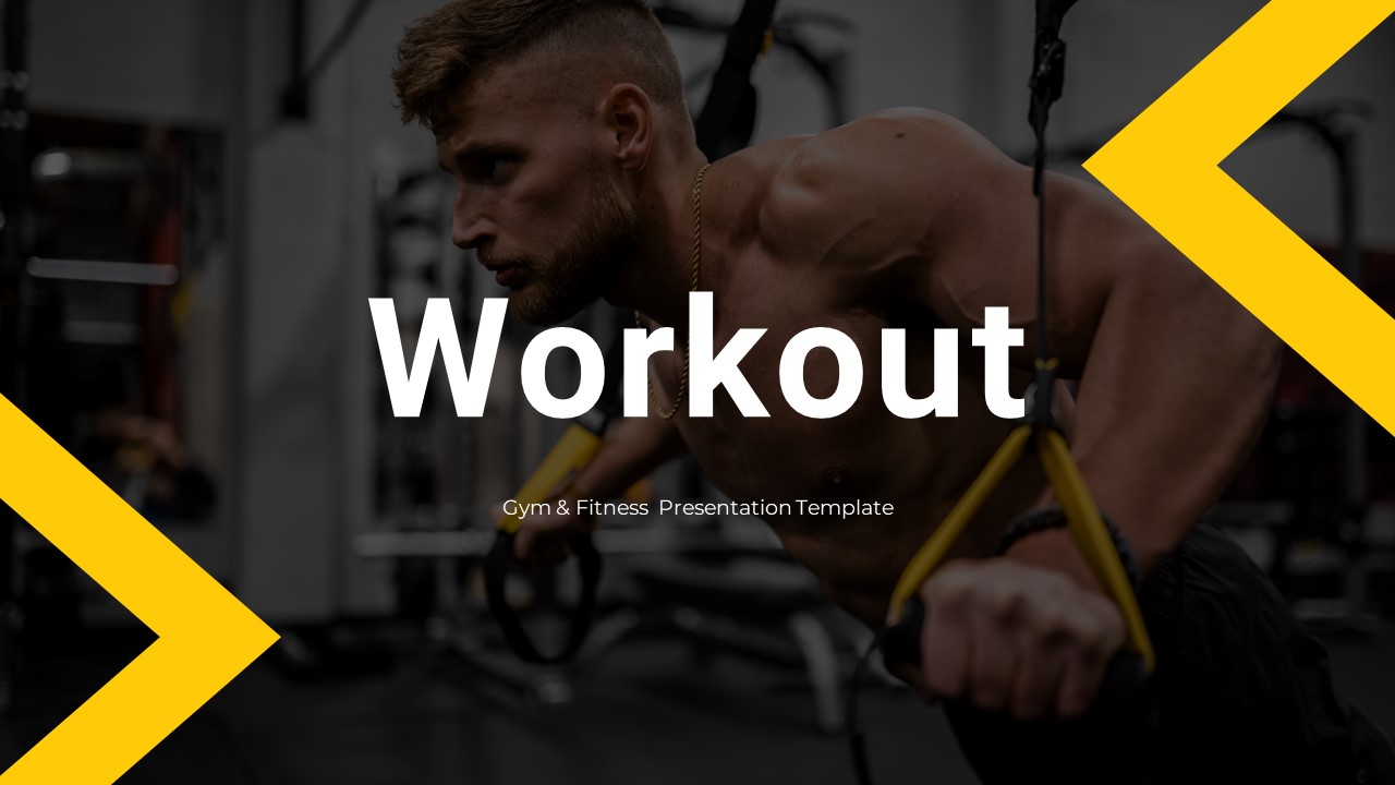 Workout - Gym & Fitness PowerPoint Template, Presentation Templates