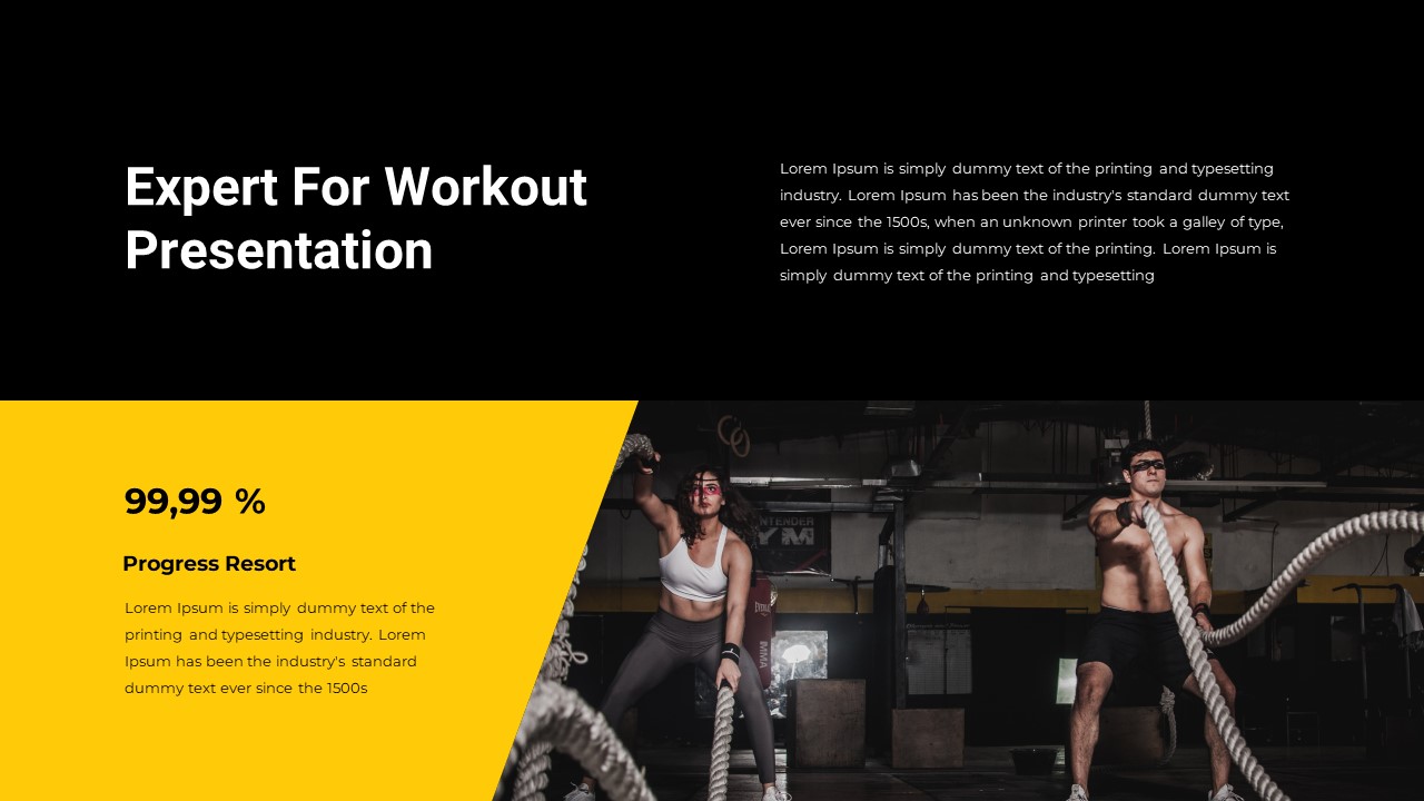Workout - Gym & Fitness PowerPoint Template, Presentation Templates
