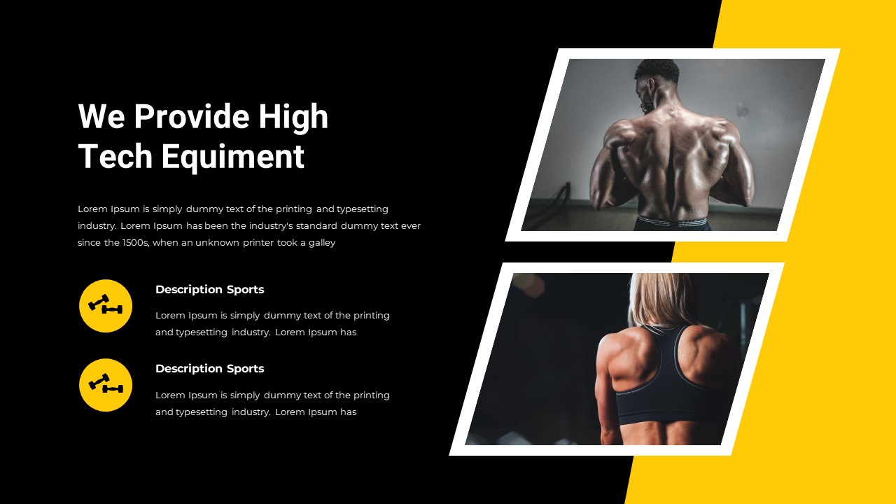 Workout - Gym & Fitness PowerPoint Template, Presentation Templates