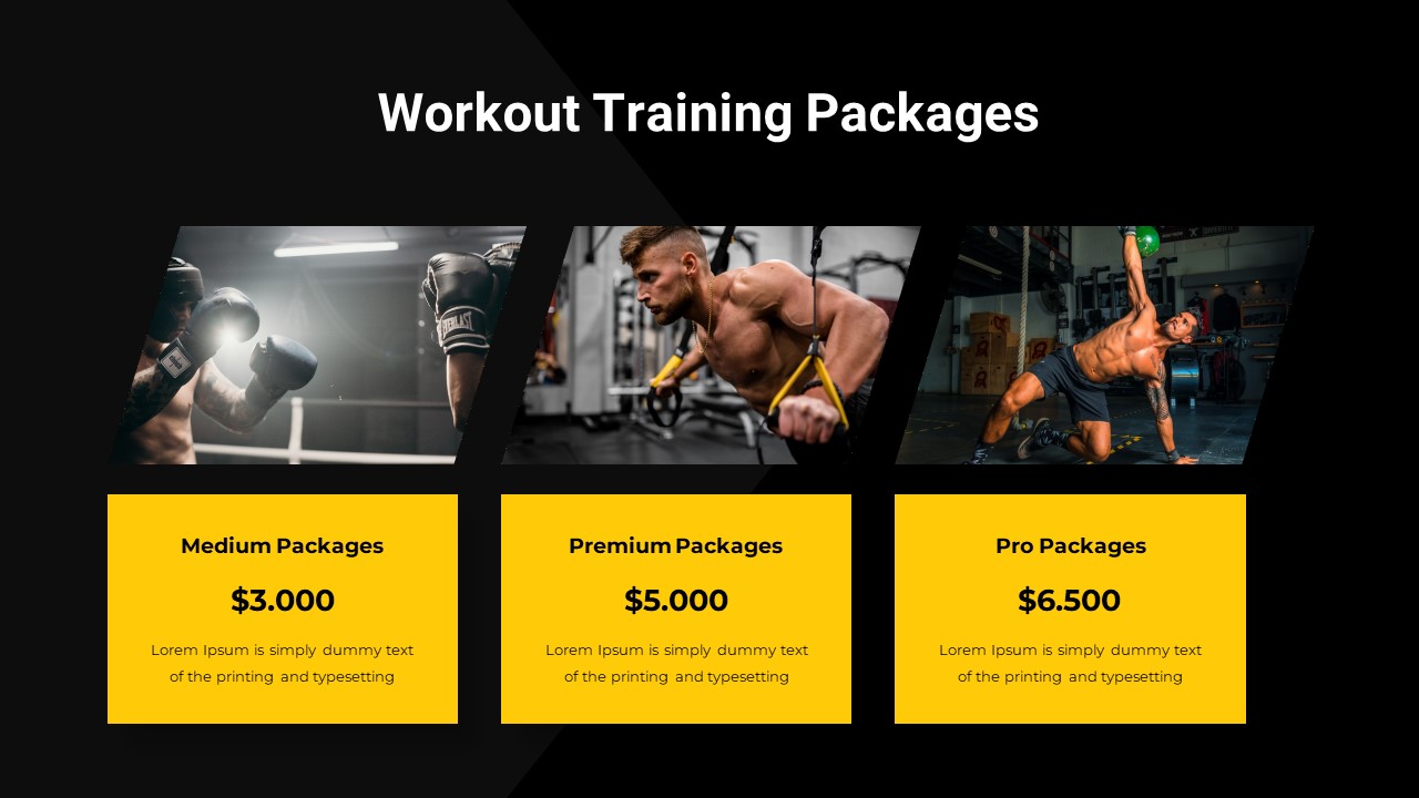 Workout - Gym & Fitness PowerPoint Template, Presentation Templates