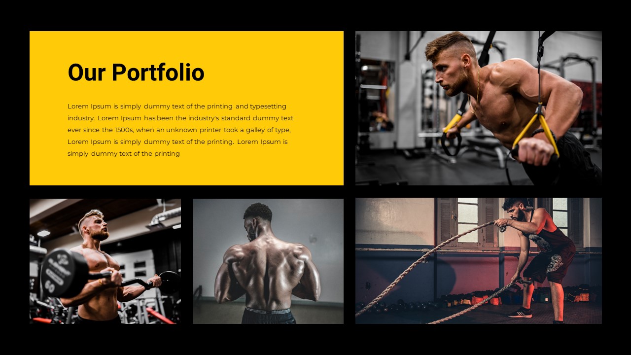 Workout - Gym & Fitness PowerPoint Template, Presentation Templates
