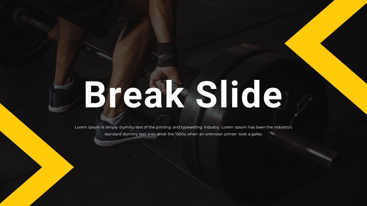 Workout - Gym & Fitness PowerPoint Template, Presentation Templates