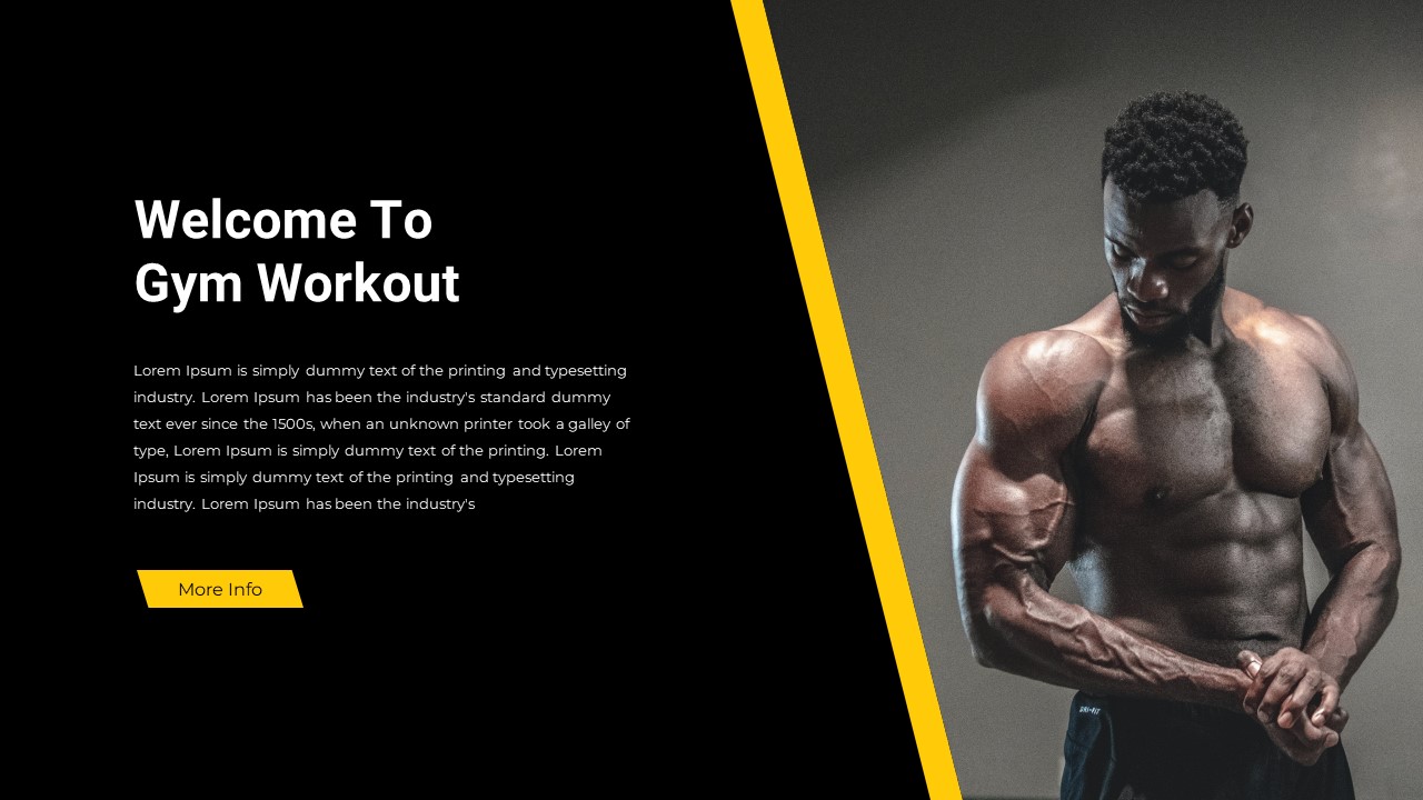 Workout - Gym & Fitness PowerPoint Template, Presentation Templates