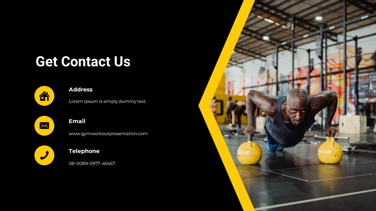 Workout - Gym & Fitness PowerPoint Template, Presentation Templates