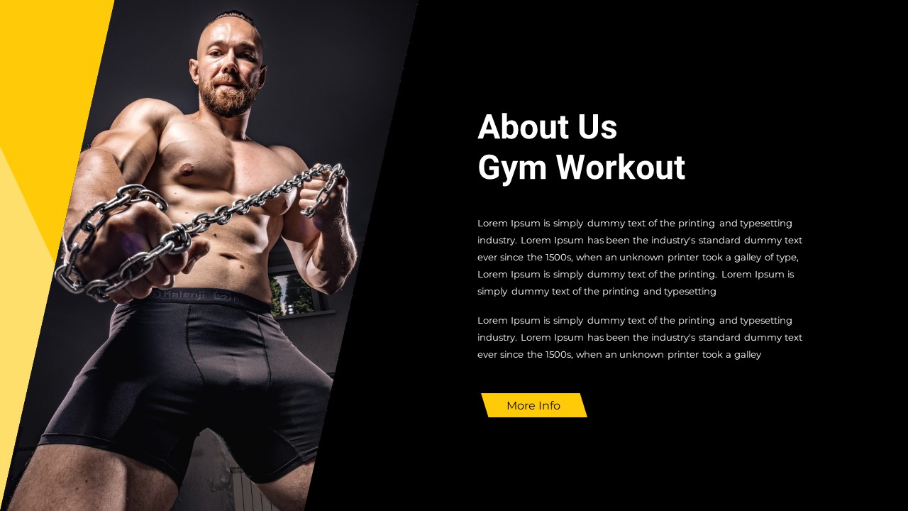 Workout - Gym & Fitness PowerPoint Template, Presentation Templates