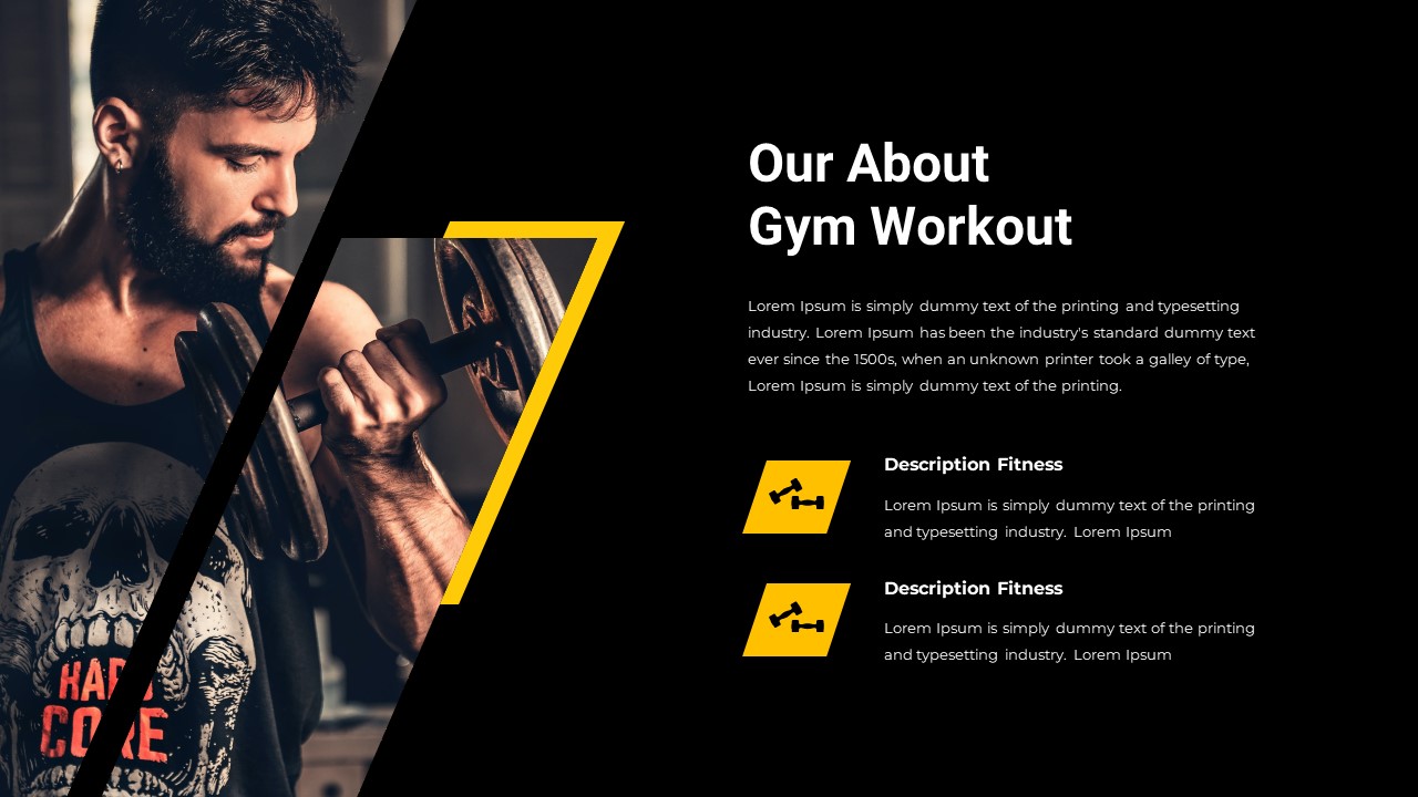 Workout - Gym & Fitness PowerPoint Template, Presentation Templates