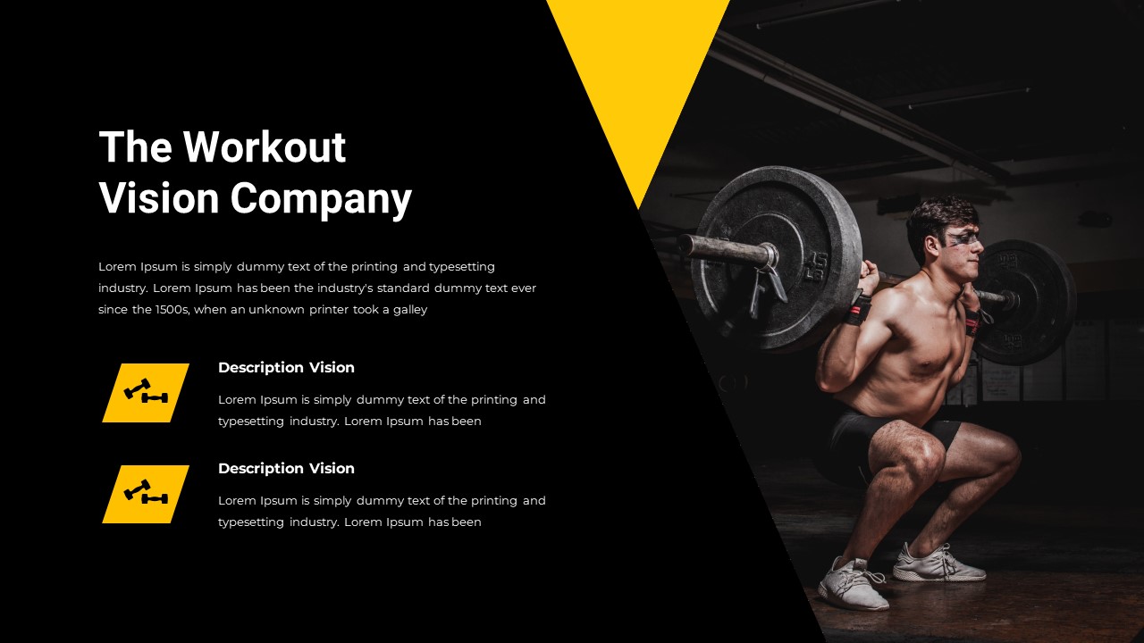 Workout - Gym & Fitness PowerPoint Template, Presentation Templates