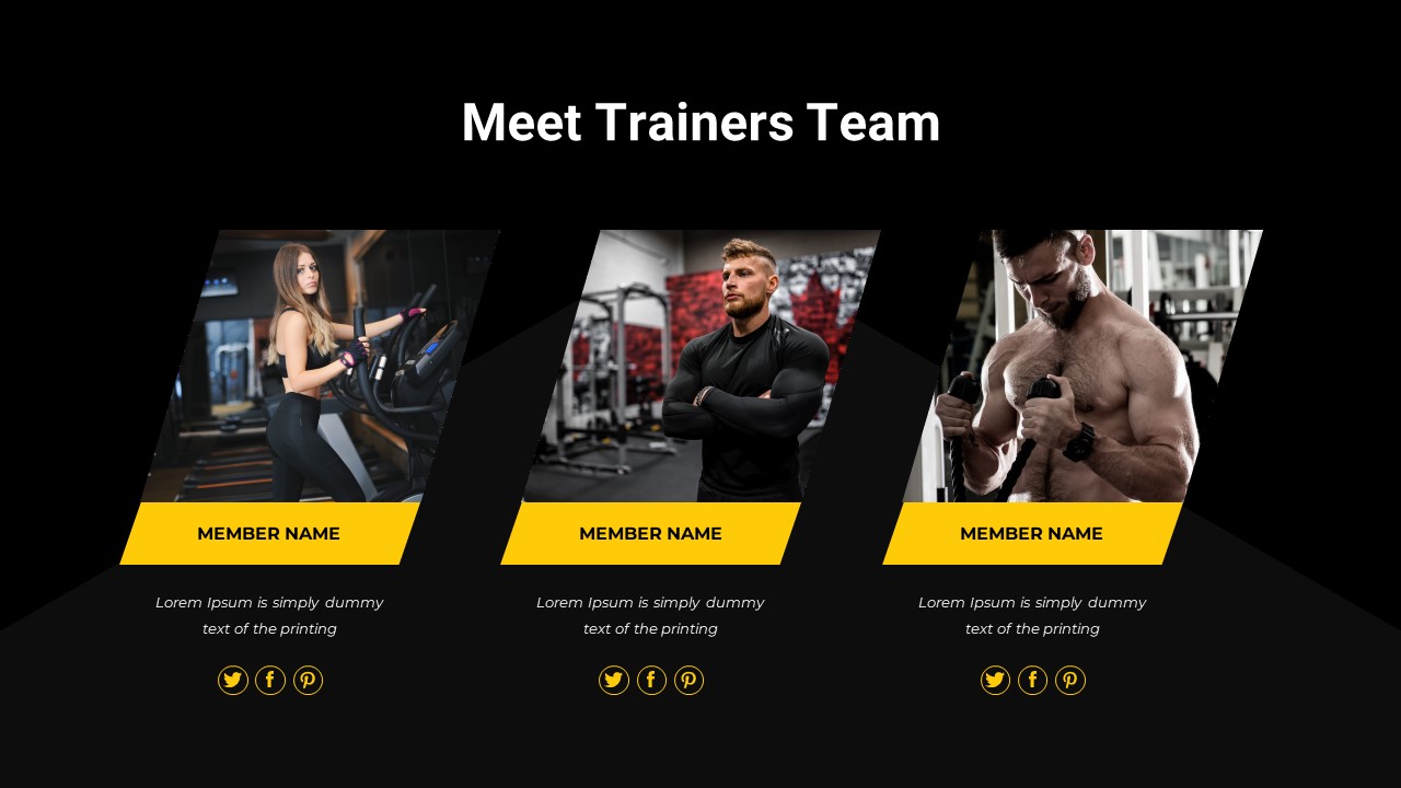 Workout - Gym & Fitness PowerPoint Template, Presentation Templates