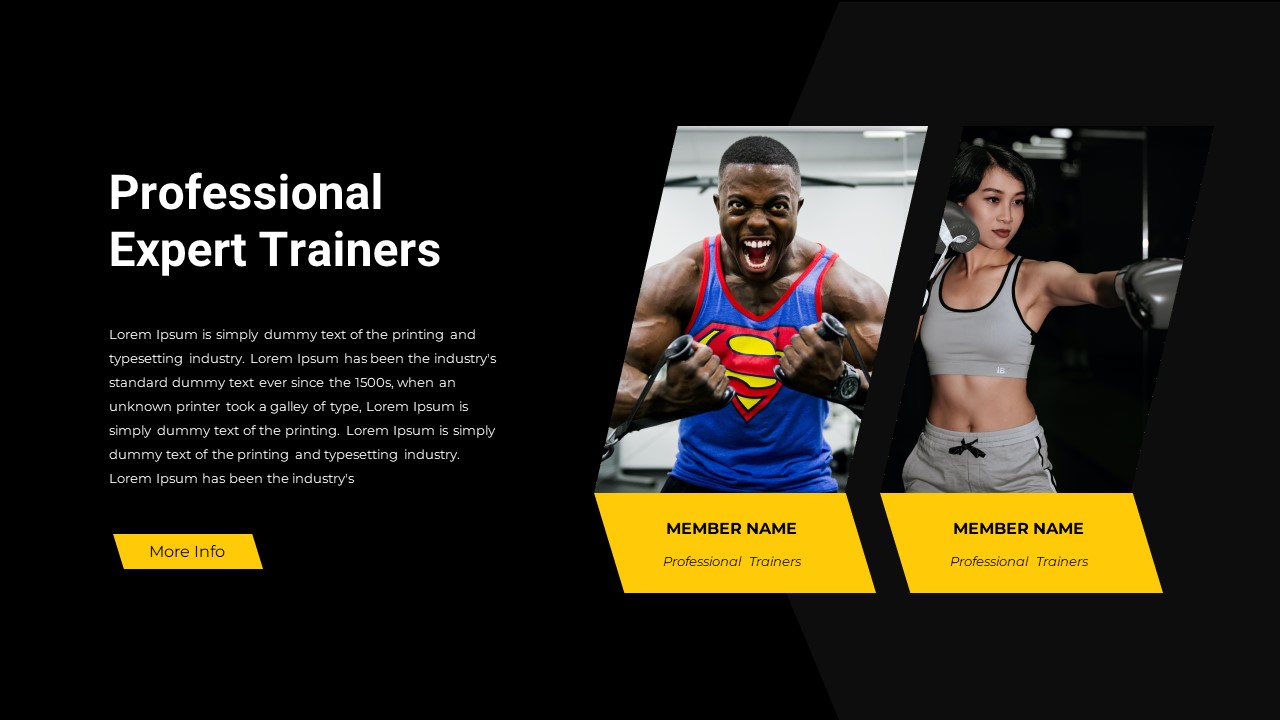 Workout - Gym & Fitness PowerPoint Template, Presentation Templates