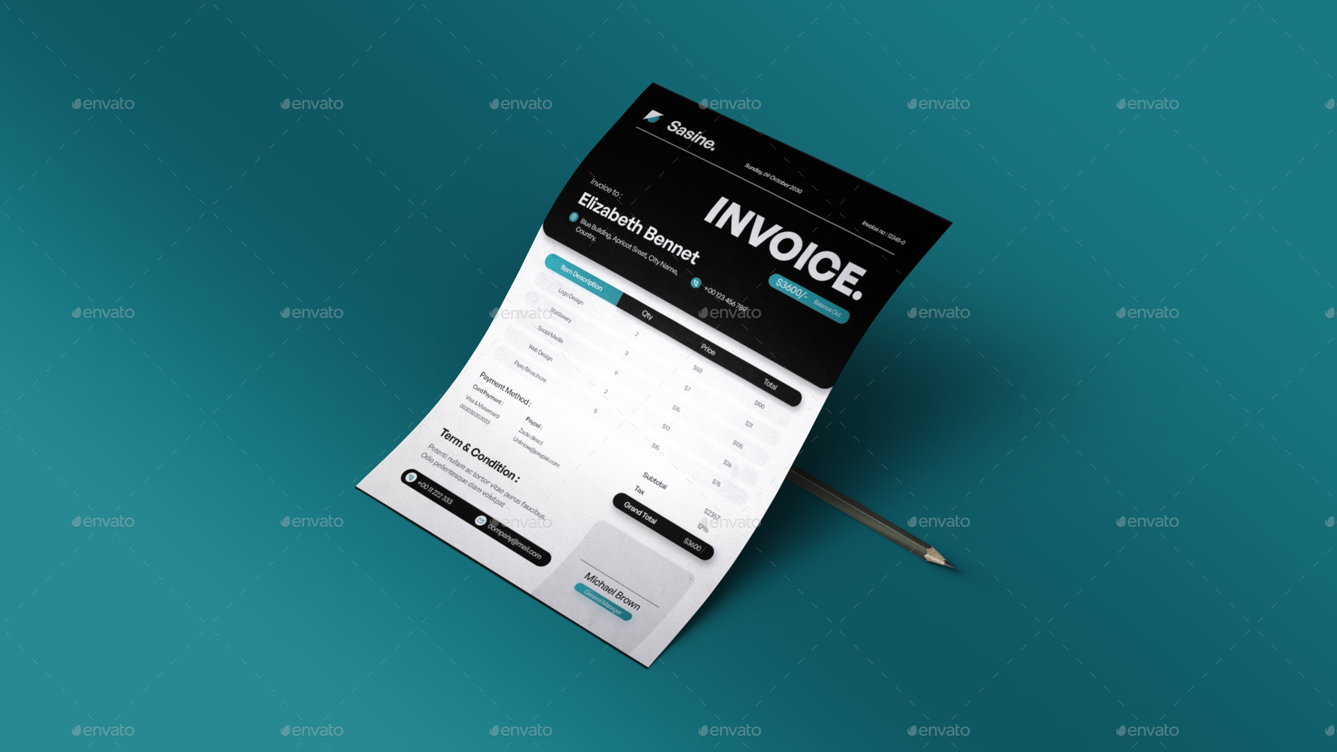 Modern Invoice, Print Templates | GraphicRiver