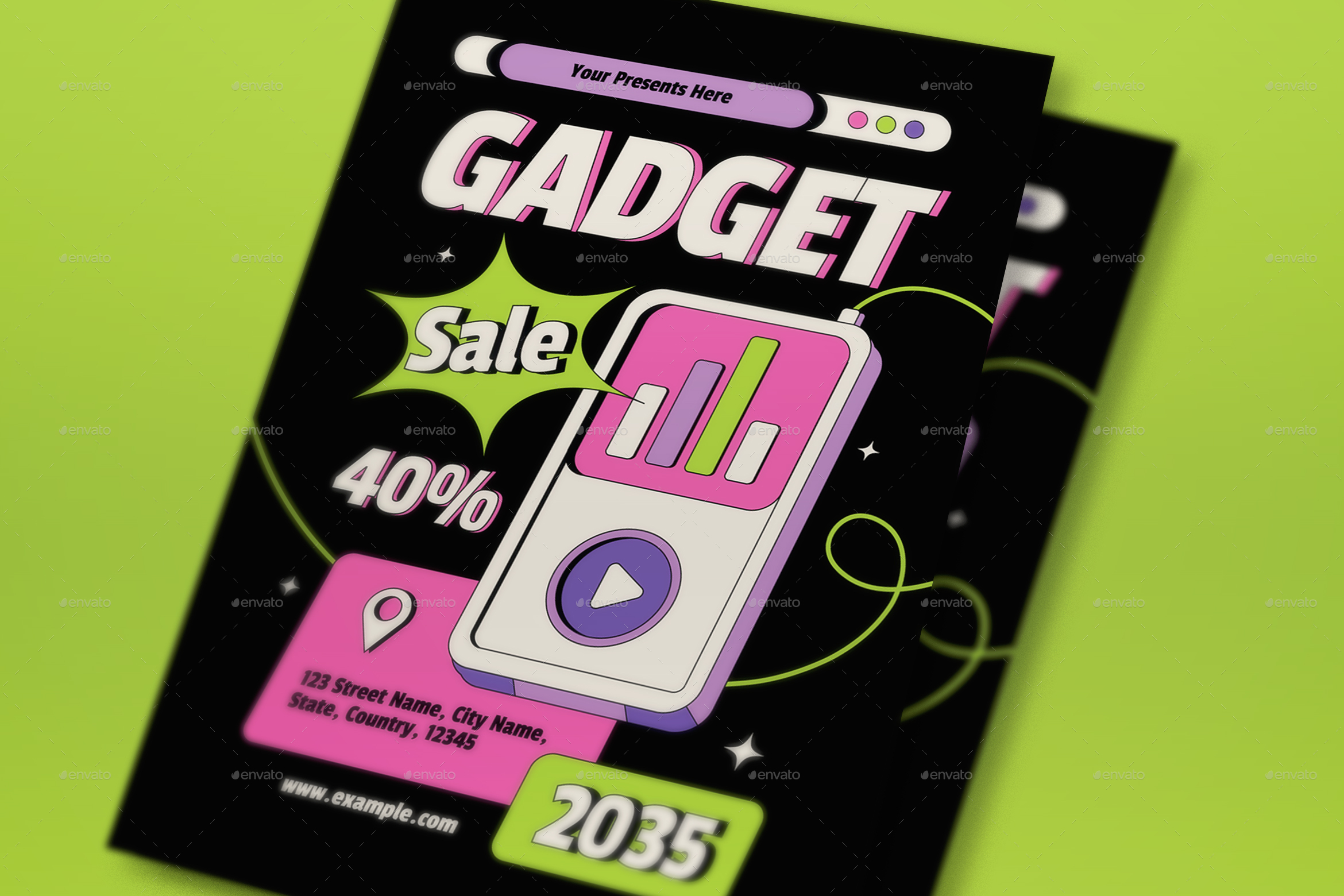 Black Flat Design Gadget Sale Flyer Set, Print Templates | GraphicRiver