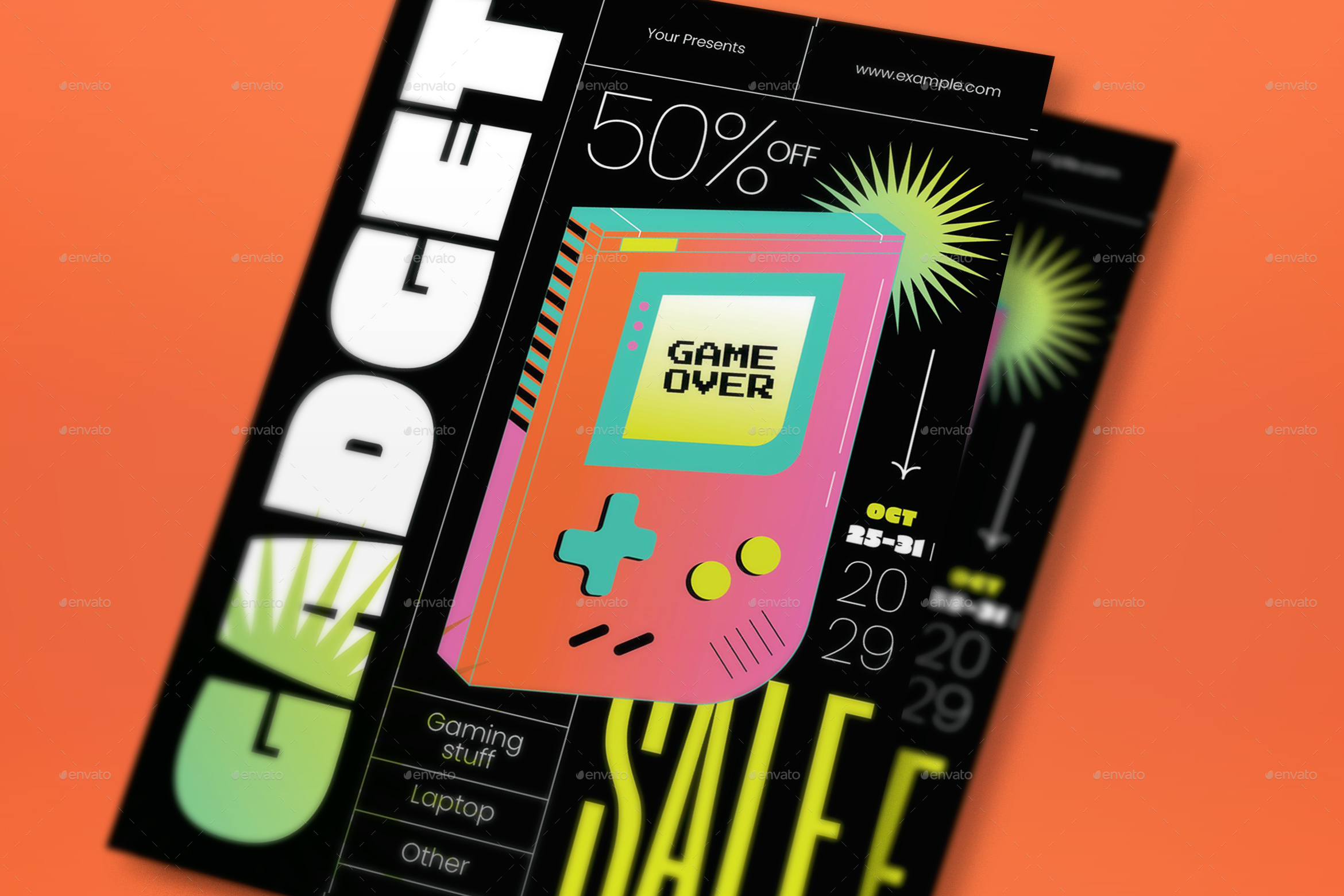 Black Gradient Gadget Sale Flyer Set, Print Templates | GraphicRiver