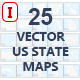 United States Vector Maps - Pack I, Vectors | GraphicRiver