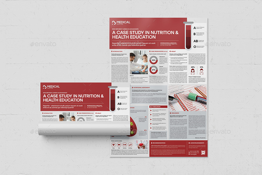 Medical Case Study Poster Template, Print Templates | GraphicRiver