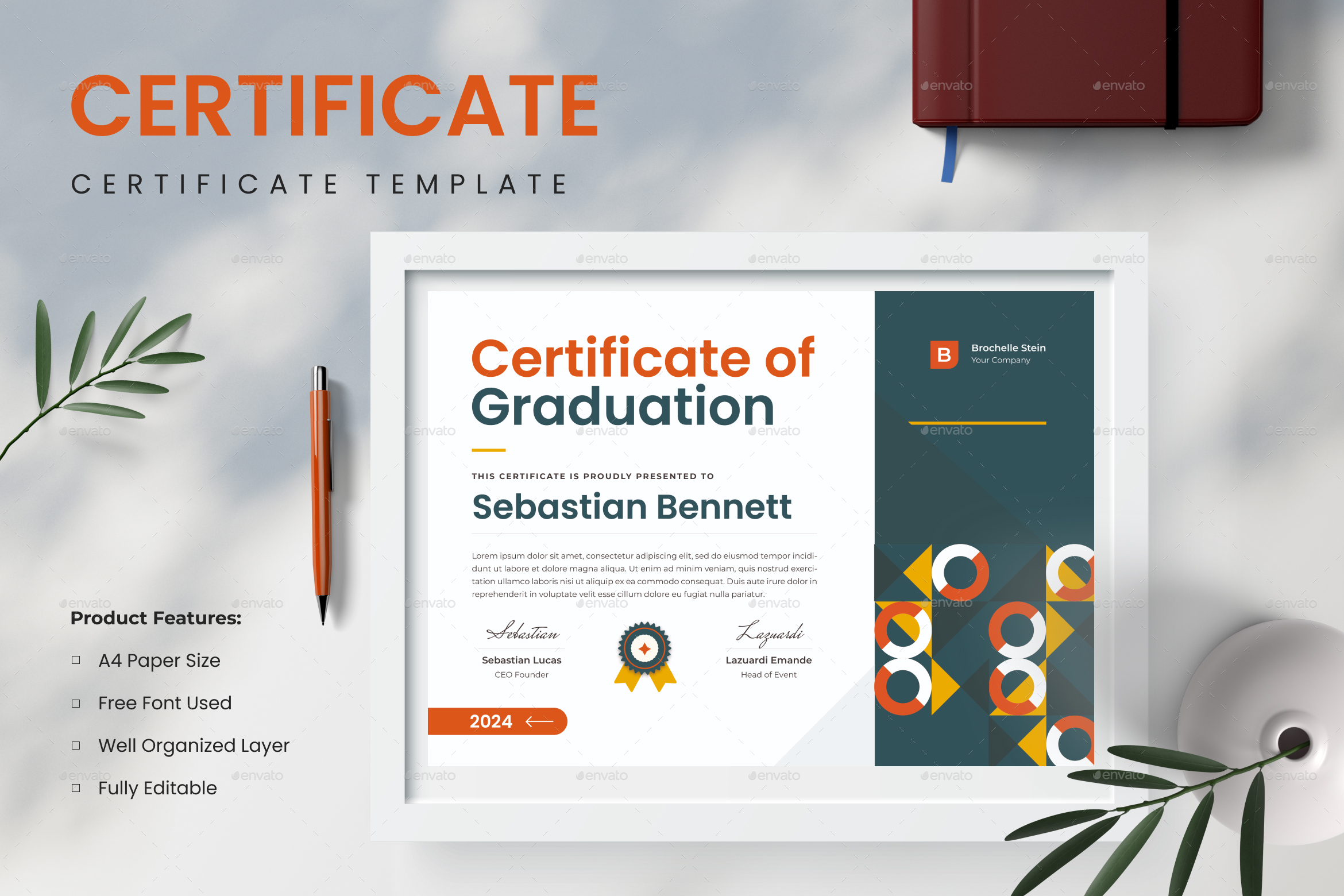Graduation Event Certificate, Print Templates | GraphicRiver