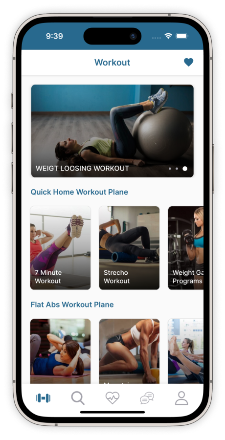 Ionic Fitness Workout App Template in Ionic | FitWithMe by RenderCodeTechnology