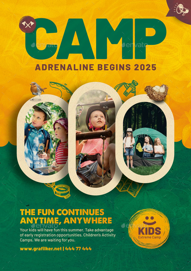 Kids Camp Flyer Bundle Templates, Print Templates | GraphicRiver