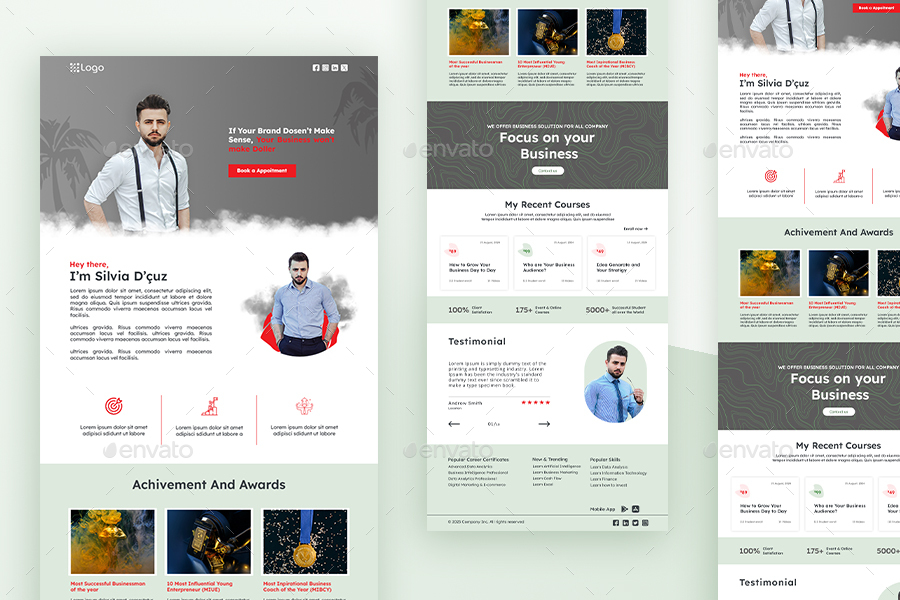 Resume Portfolio Email Newsletter PSD Template, Web Elements | GraphicRiver