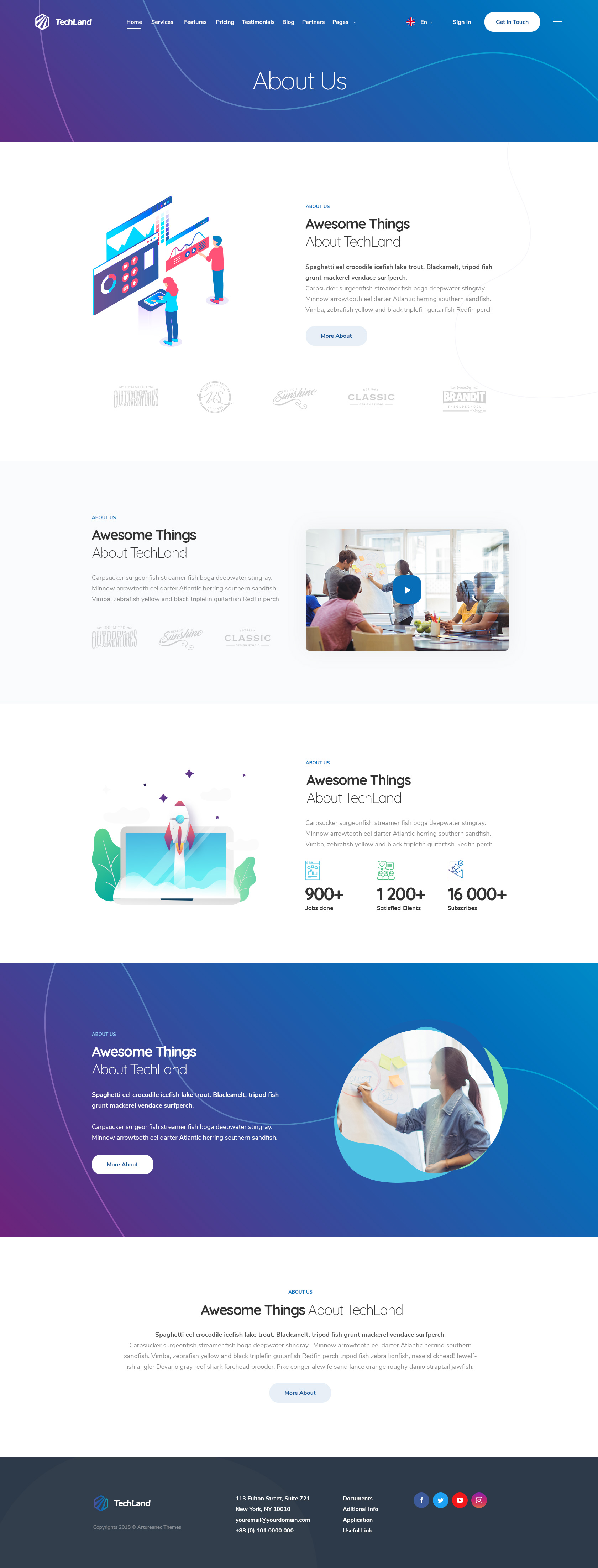 TechLand - SEO|Marketing, SAAS|Software, App, VPN Landing pages + UI ...