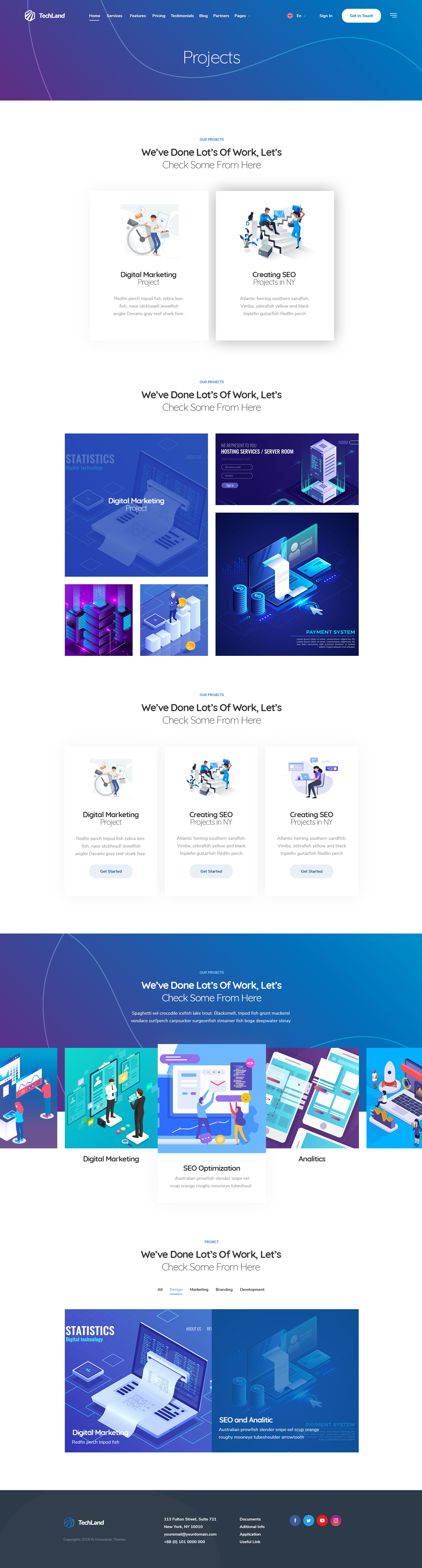 TechLand - SEO|Marketing, SAAS|Software, App, VPN Landing pages + UI ...