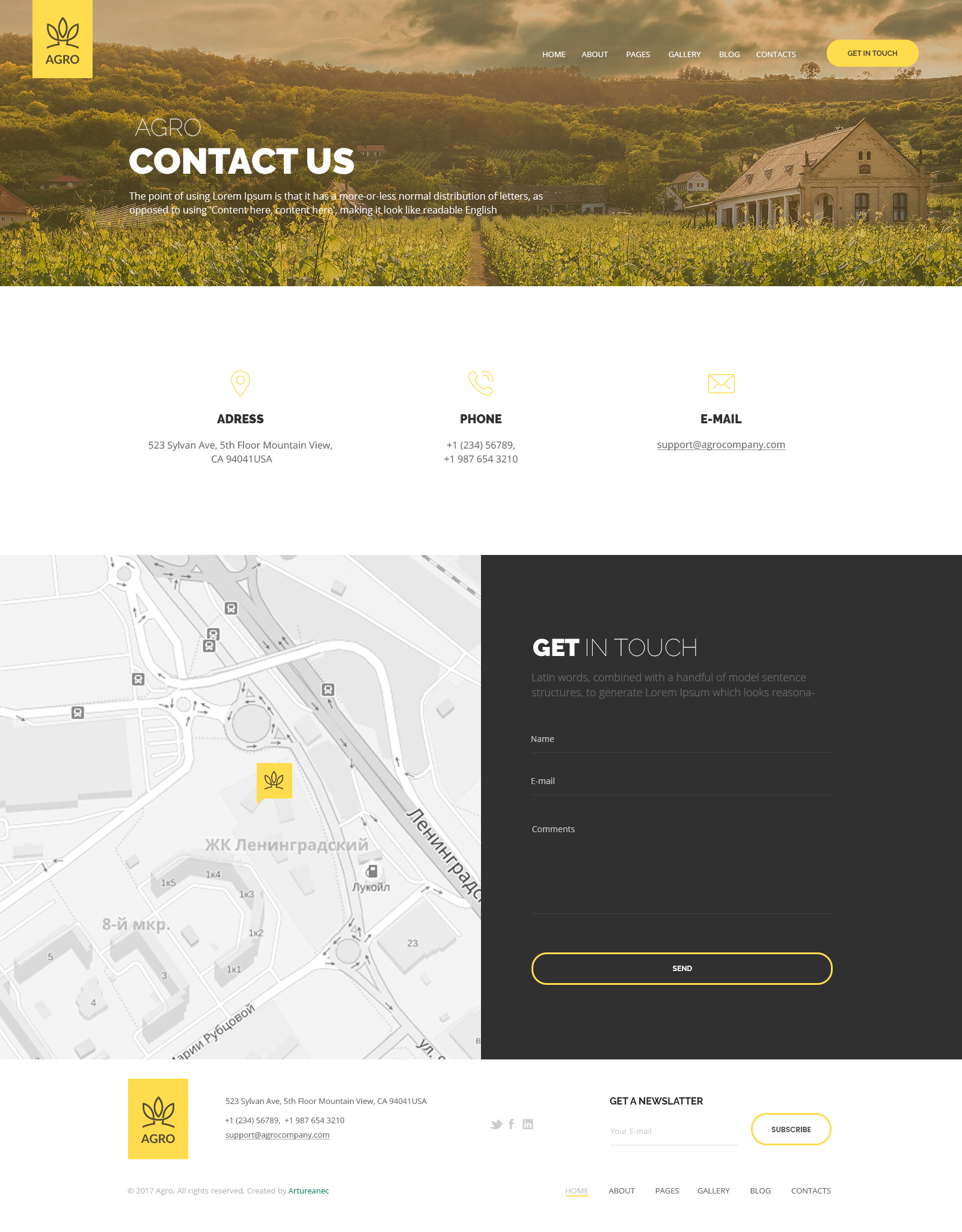 Agro - Agriculture & Organic Food HTML Template Pack by Artureanec