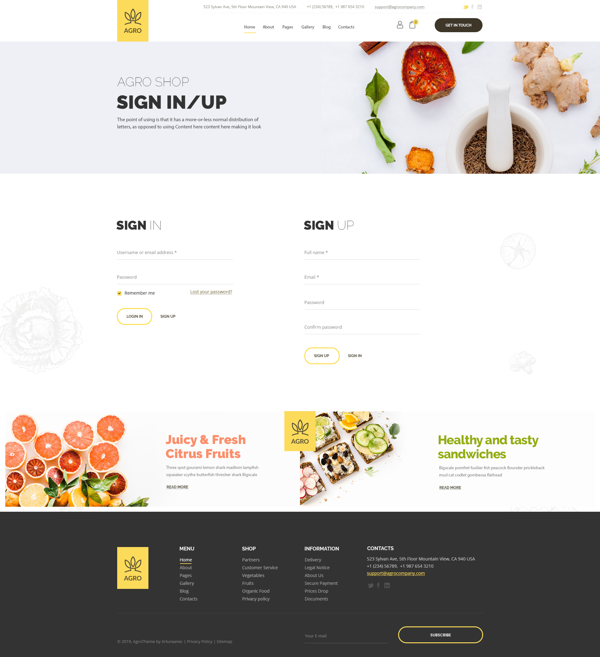 Agro - Agriculture & Organic Food HTML Template Pack by Artureanec