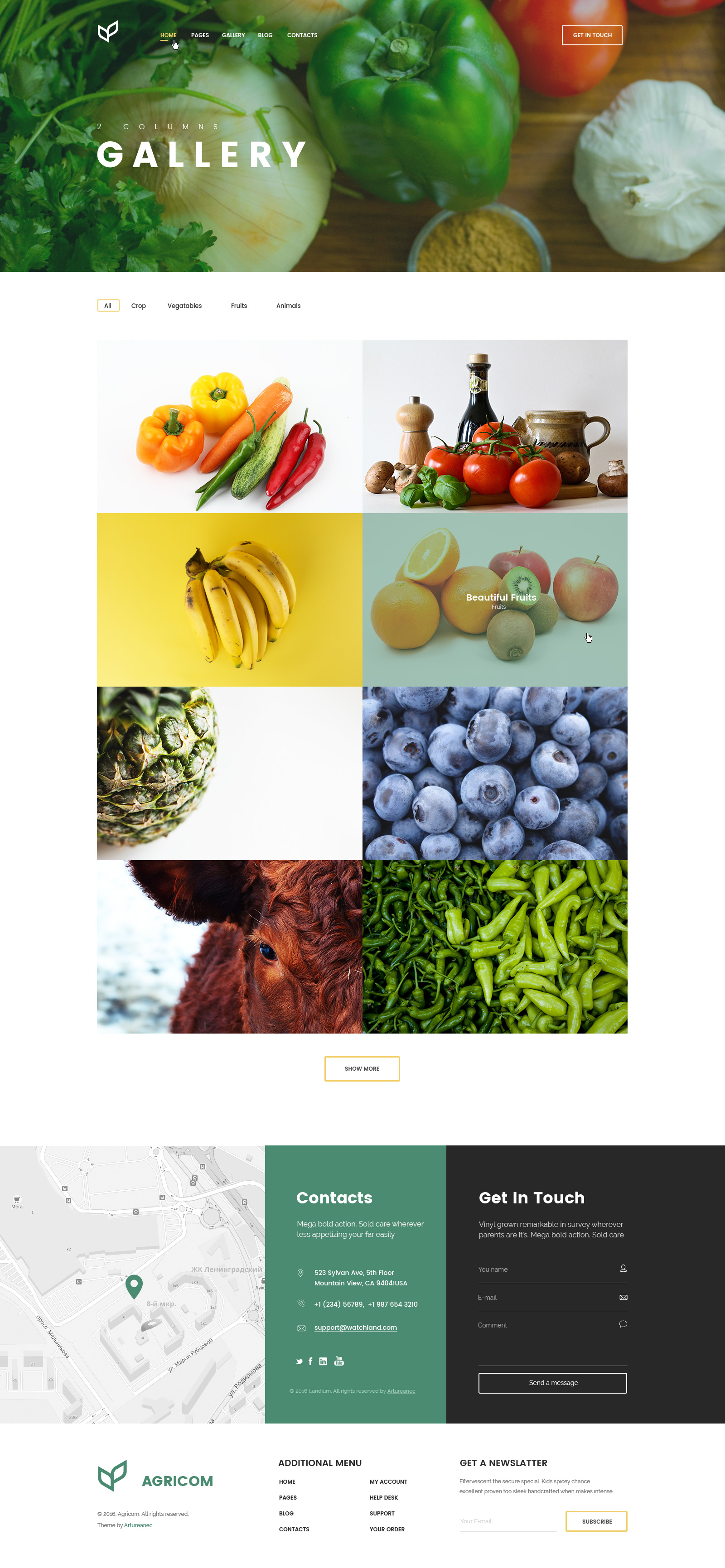 Agricom - Agriculture & Organic Food HTML Template Pack by Artureanec