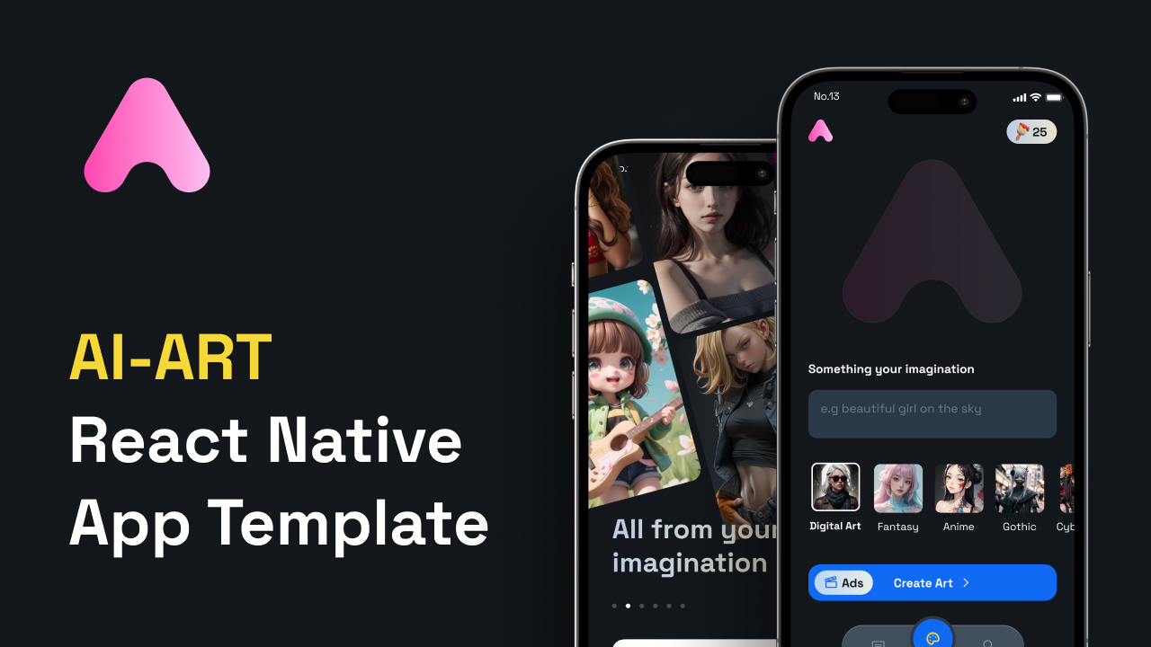 AI Art – React Native CLI App Template for AI Image Generation by ...