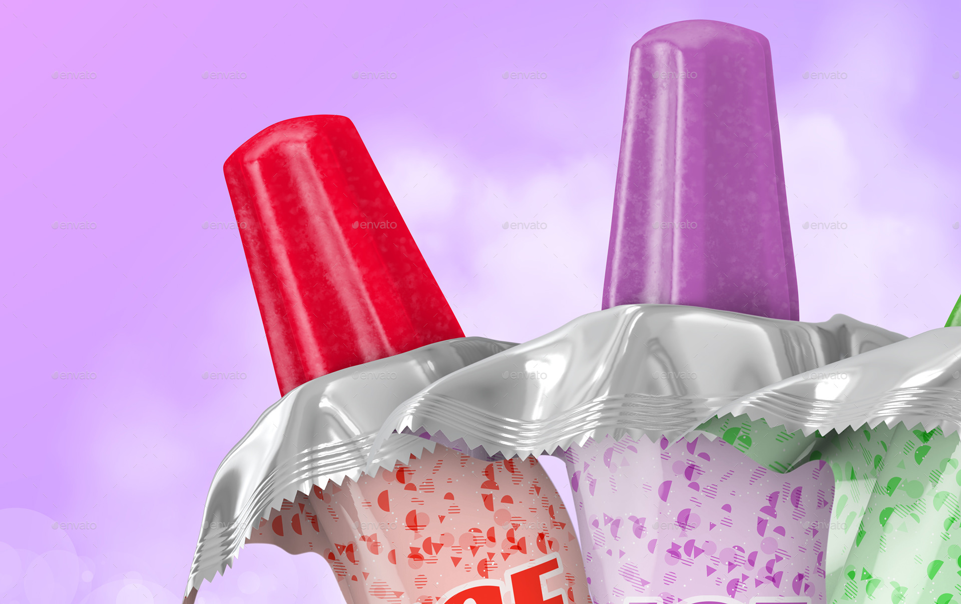 Popsicle Ice Cream Packaging Pouch Mockup, Graphics | GraphicRiver