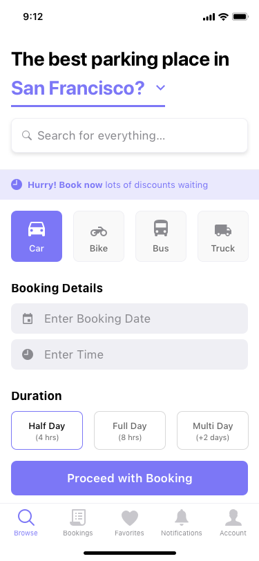Parkixg - Figma Parking Finder App by arthgoods | ThemeForest