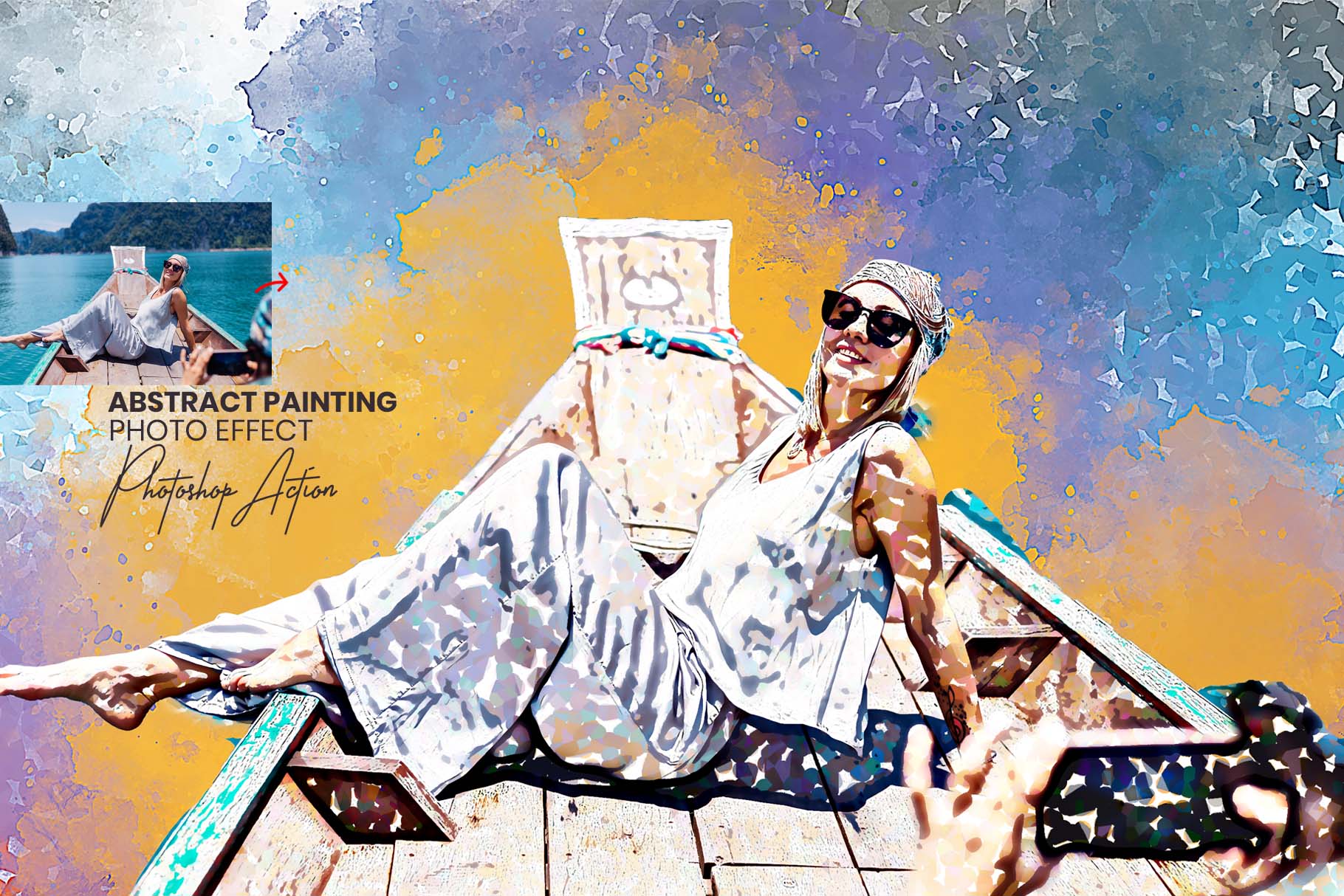 Abstract Painting Effect Photoshop Action, Add-ons | GraphicRiver