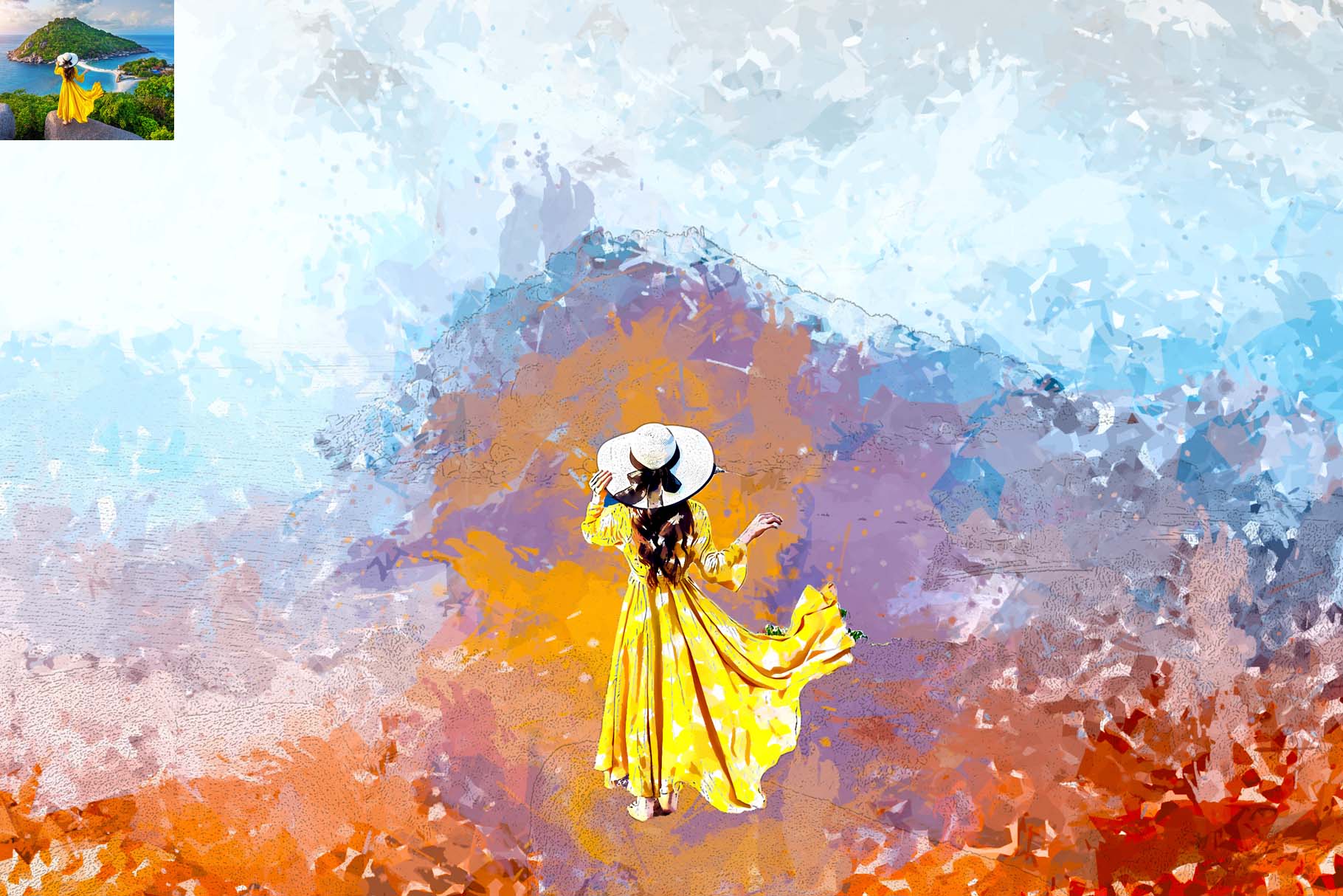 Abstract Painting Effect Photoshop Action, Add-ons | GraphicRiver