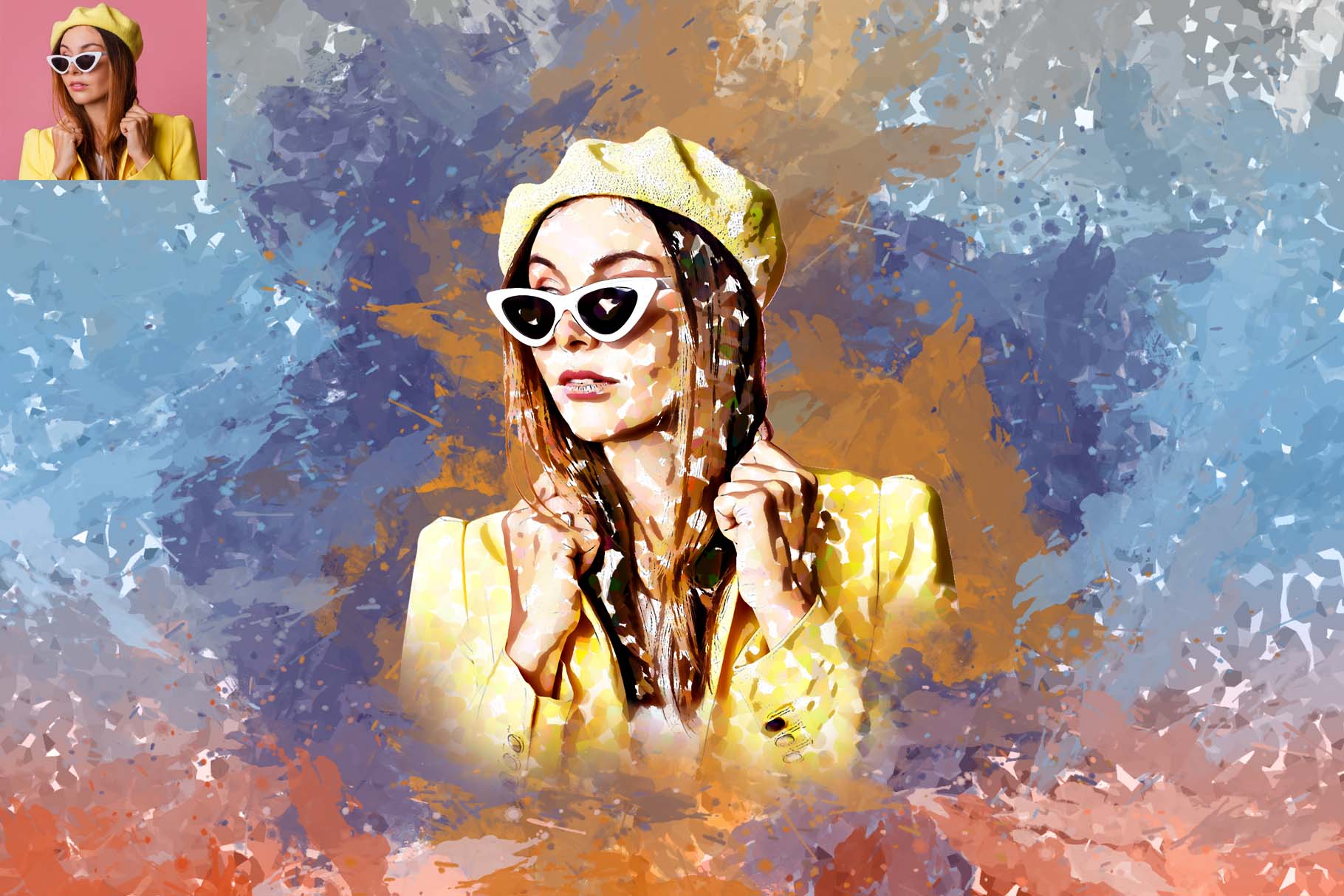 Abstract Painting Effect Photoshop Action, Add-ons | GraphicRiver