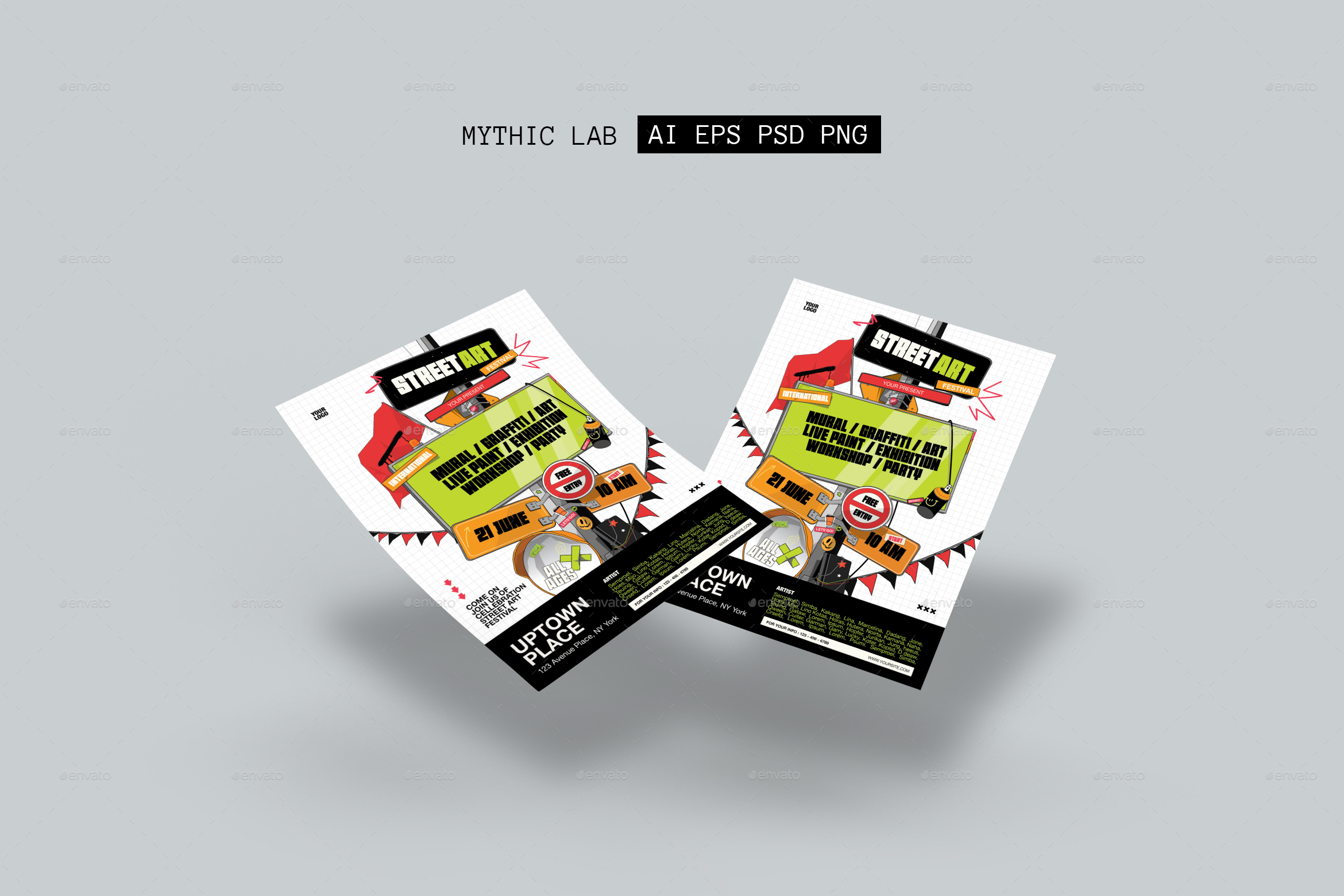 Street Art Festival Flyer by MYTHICLAB | GraphicRiver