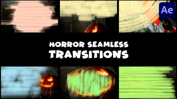 Horror Seamless Transitions | After Effects, After Effects Project Files