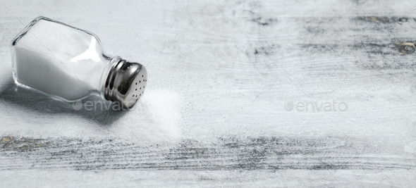 Salt background . On white table. Stock Photo by Artem_ka2 | PhotoDune