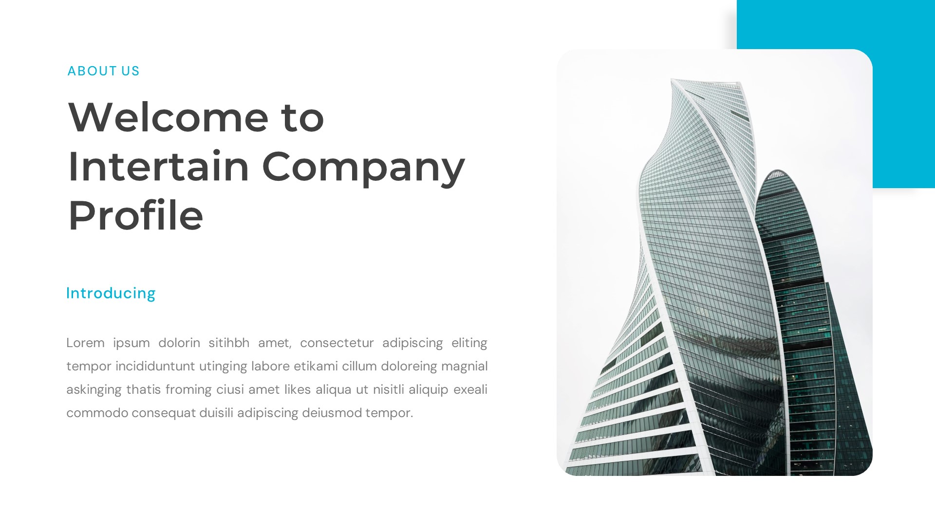 Intertain – Company Profile Keynote Template, Presentation Templates