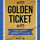 Golden Ticket Invitation, Print Templates | GraphicRiver