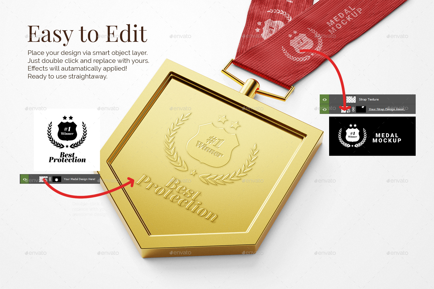 Medal Mockup Pack Various Shapes Version - 6 PSD by regimunandar ...