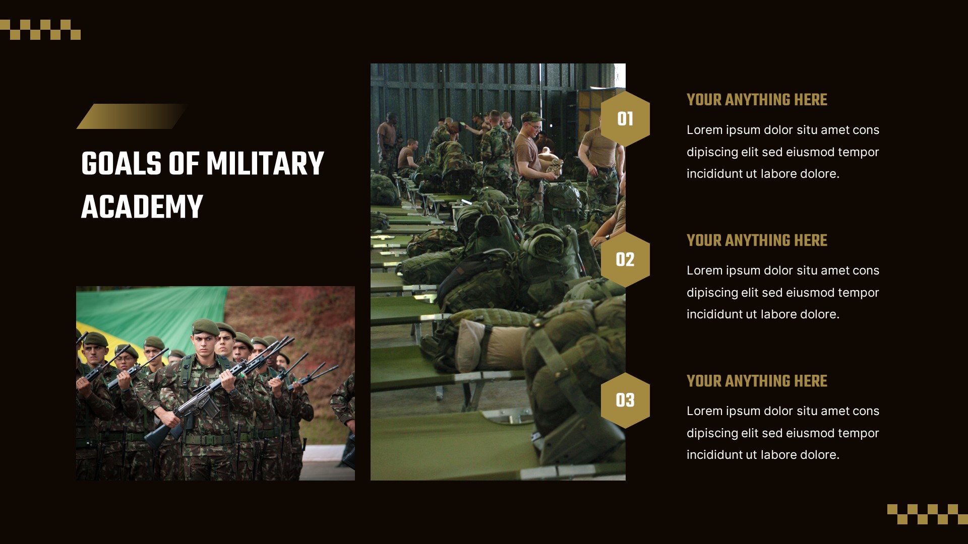 Deltaforce - Military Academy PowerPoint Template, Presentation Templates
