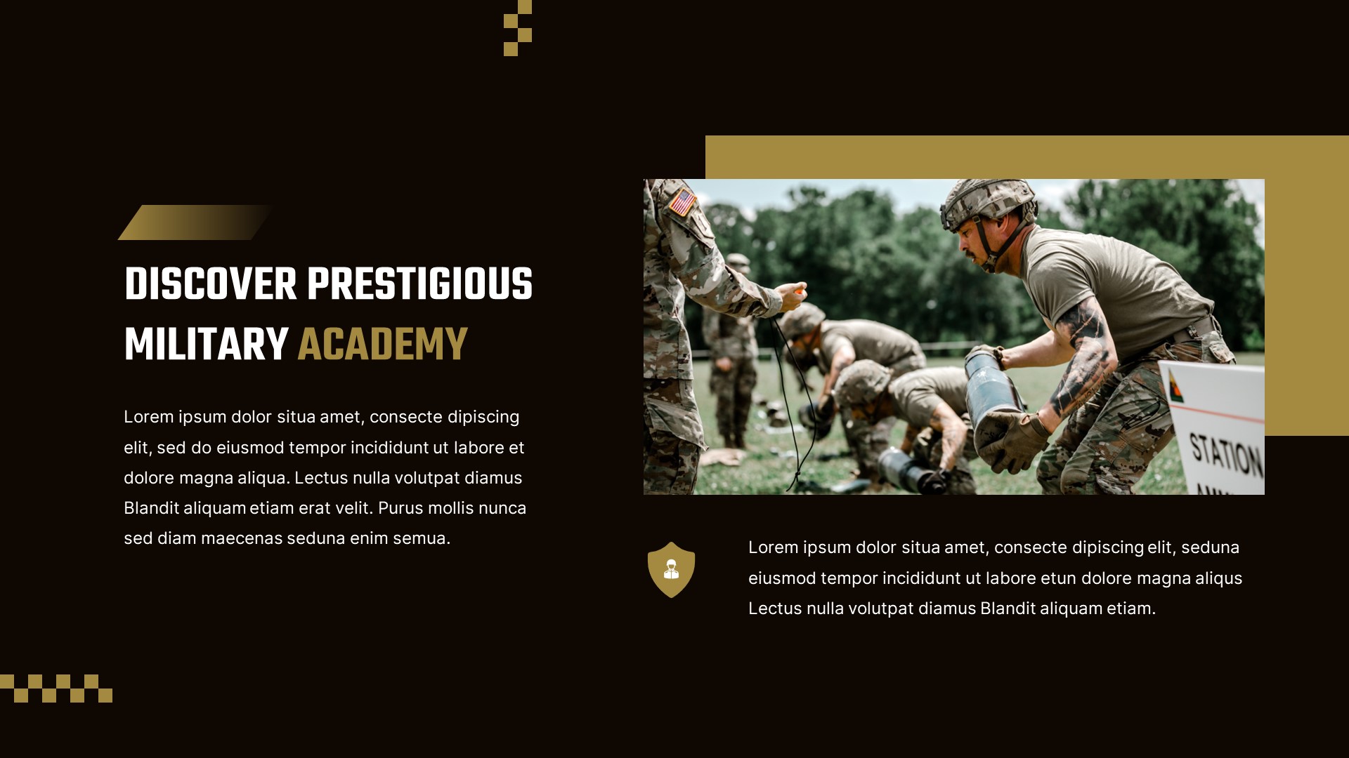 Deltaforce - Military Academy PowerPoint Template, Presentation Templates