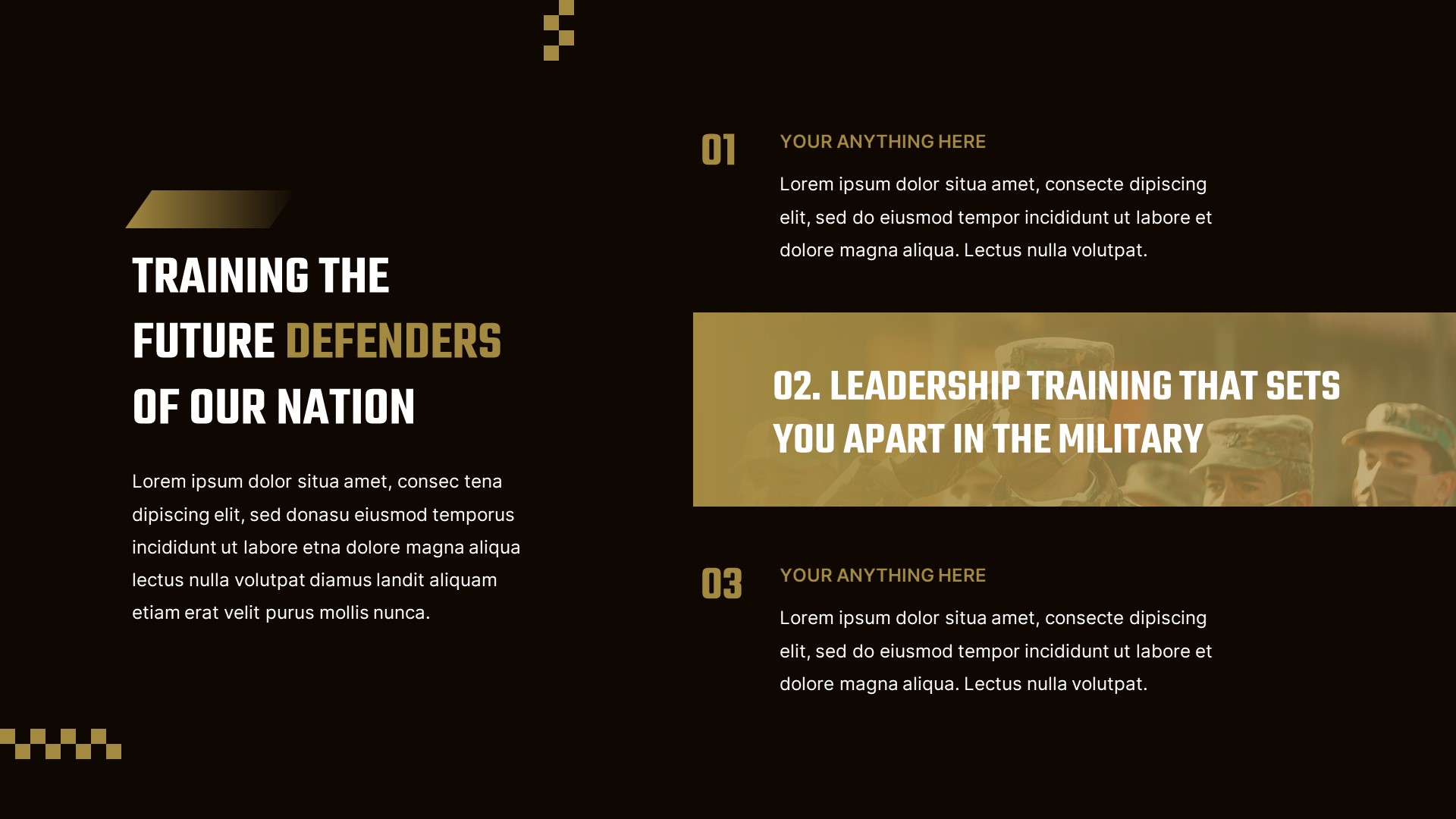 Deltaforce - Military Academy PowerPoint Template, Presentation Templates