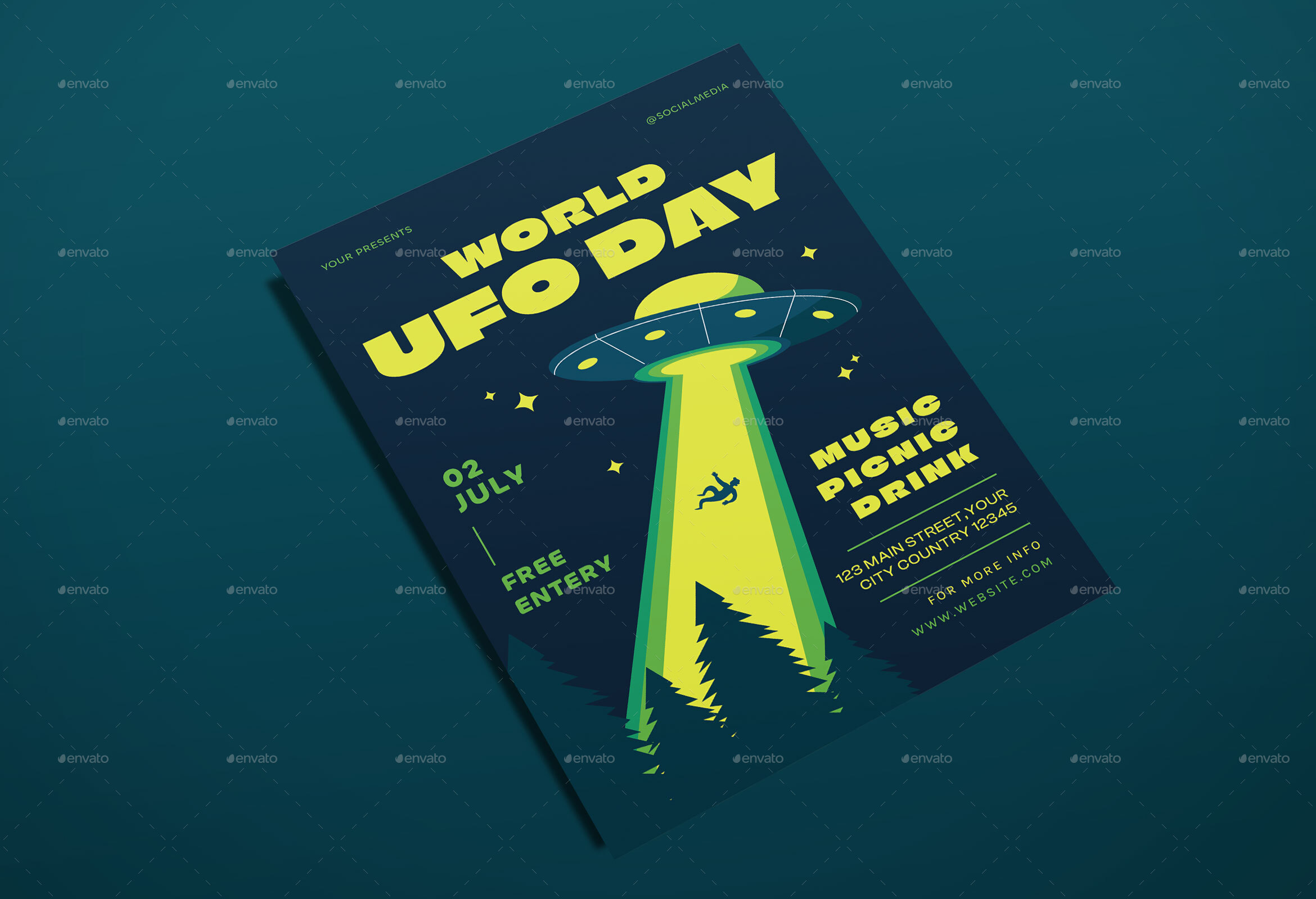 World UFO Day Flyer Set, Print Templates | GraphicRiver