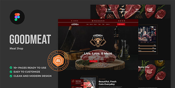 Goodmeat - Meat Shop & Butcher Figma Template by Rometheme | ThemeForest