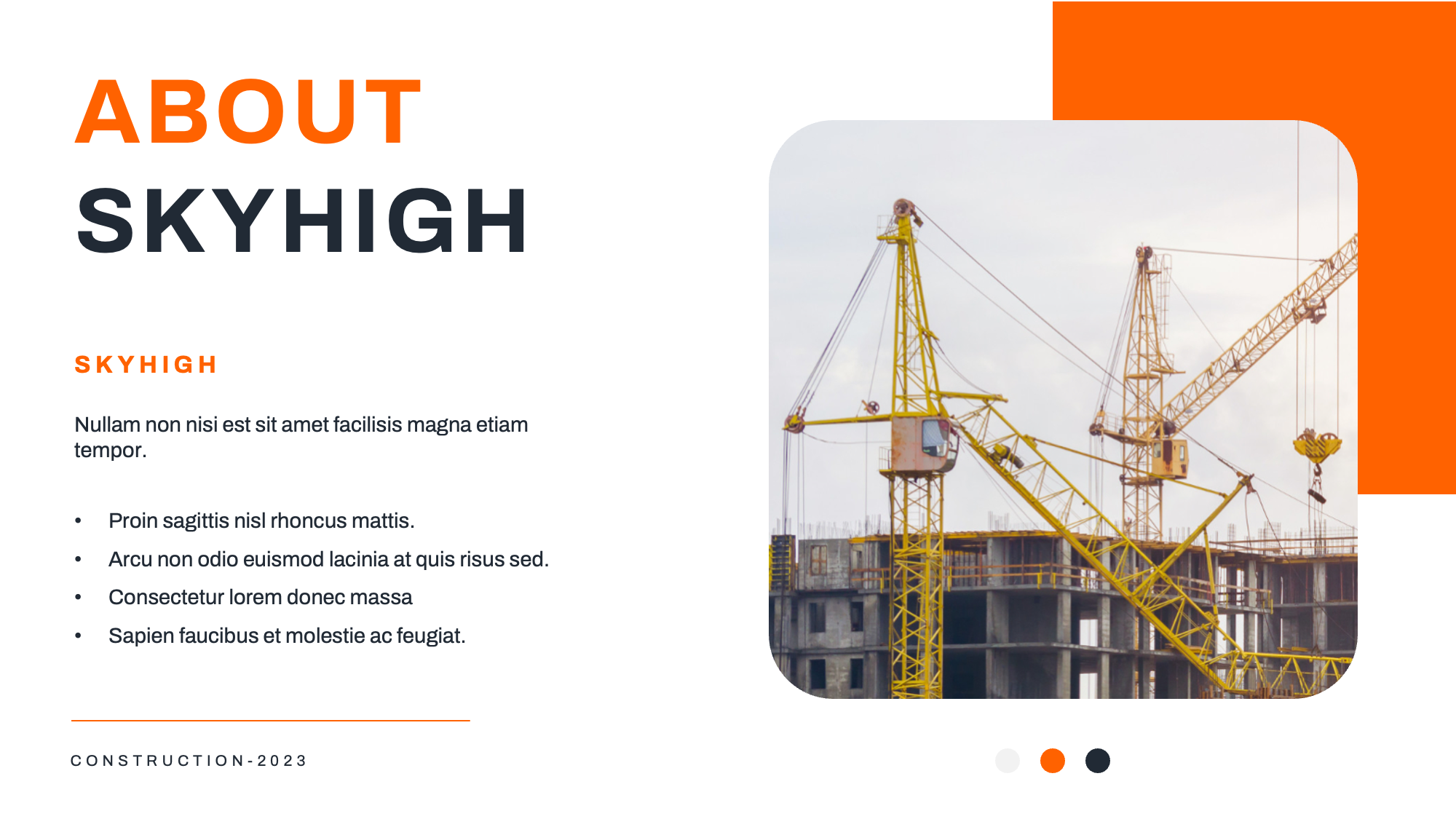 Skyhigh - Construction PowerPoint Design Template, Presentation Templates