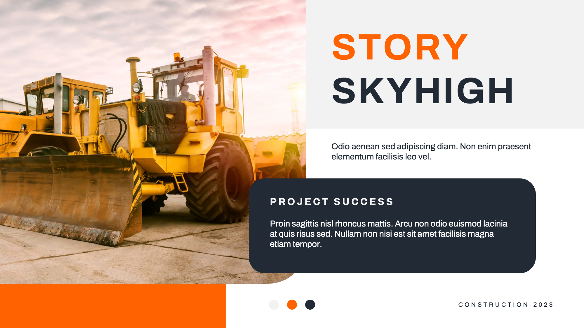 Skyhigh - Construction PowerPoint Design Template, Presentation Templates